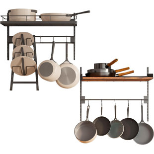 Wall Mounted Pot Racks You'll Love | Wayfair