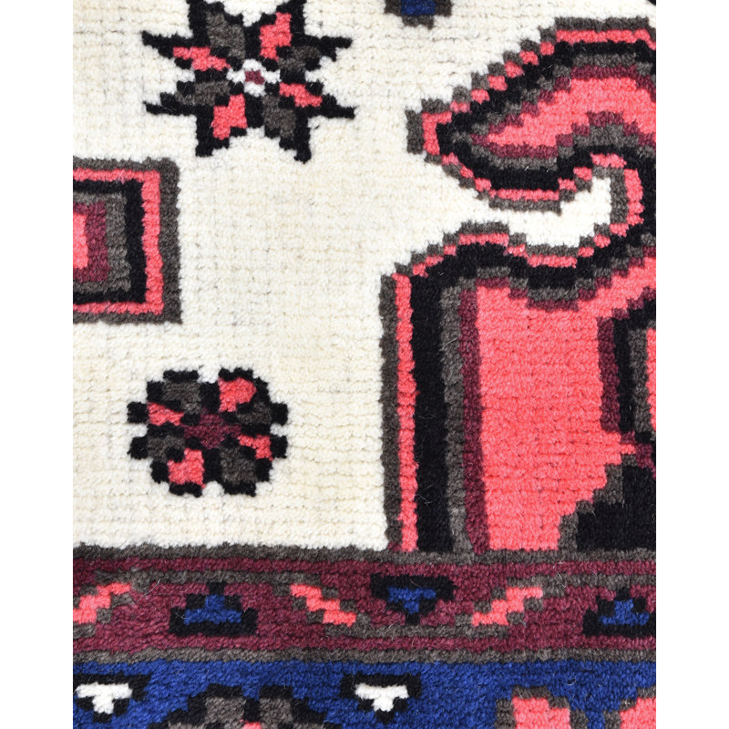 Matteson Hand-Knotted Red/White/Blue Rug | AllModern