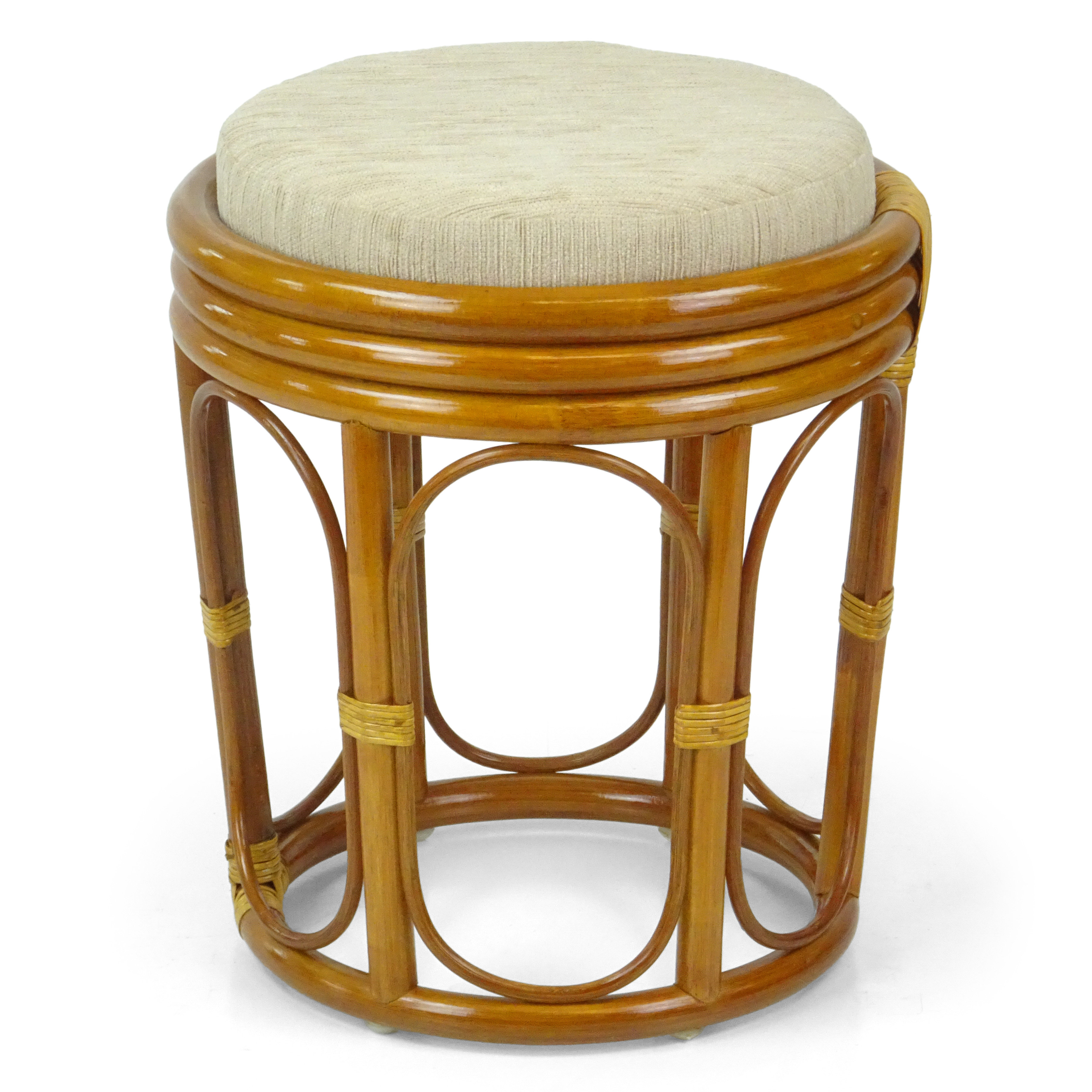 Bayou Breeze Adero Rattan Vanity Stool & Reviews | Wayfair