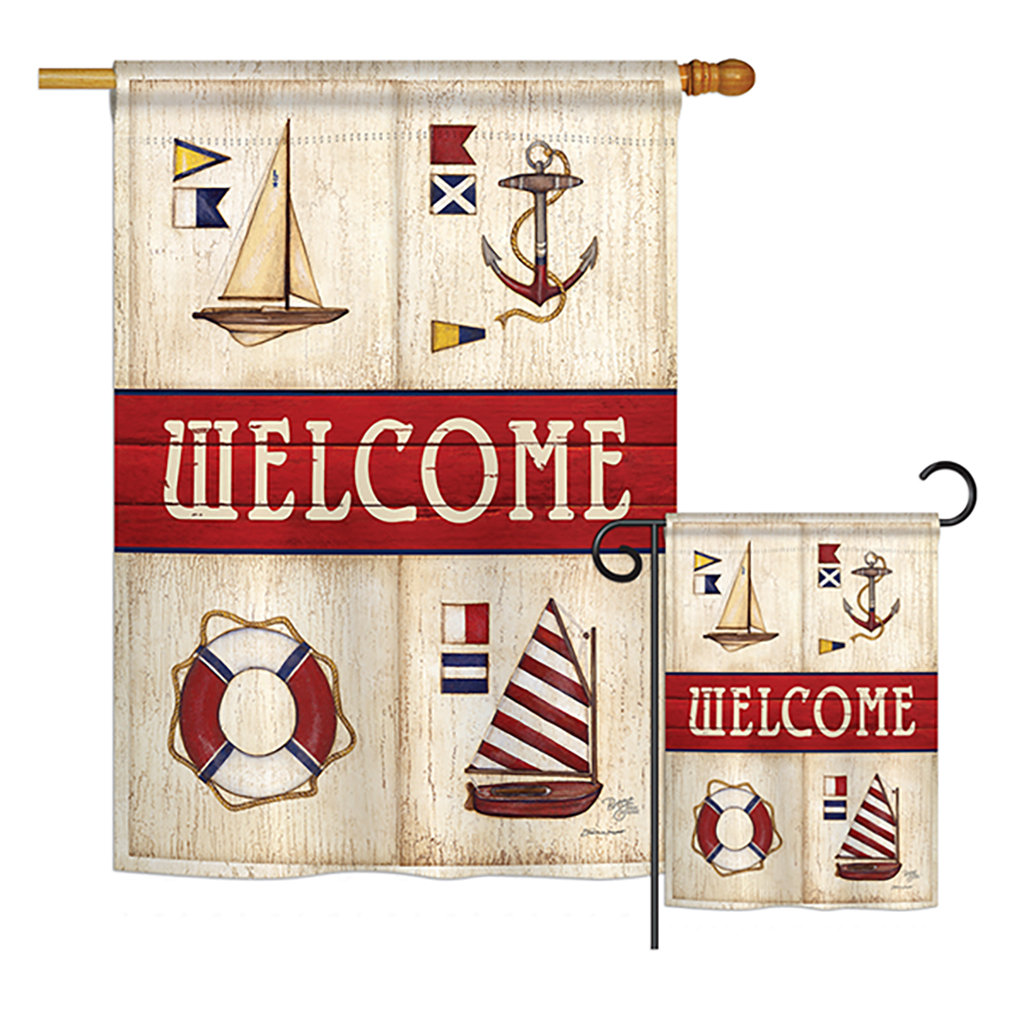 Longshore Tides Westhampton Collage Nautical Impressions 2-Sided ...