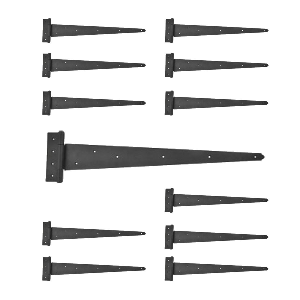 The Renovators Supply Inc. Tee Strap T-Hinge Large Black For Barn Doors ...