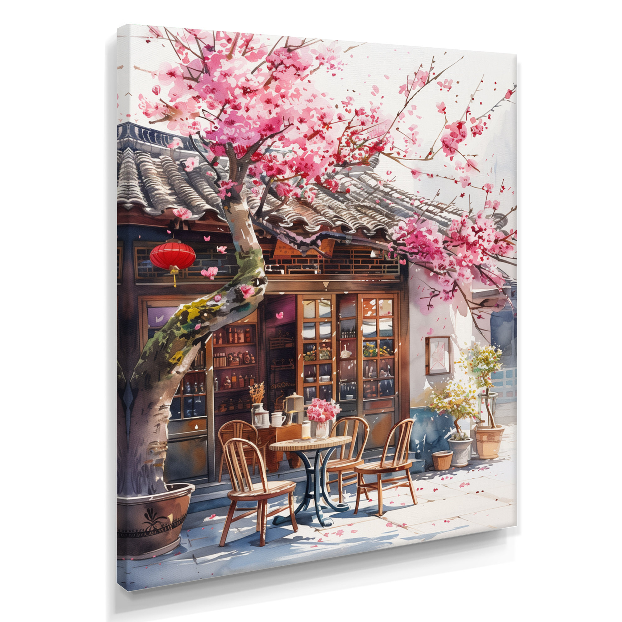 Winston Porter 'Pink Brown Cozy Vintage Spring Shop - Stores & Shops ...