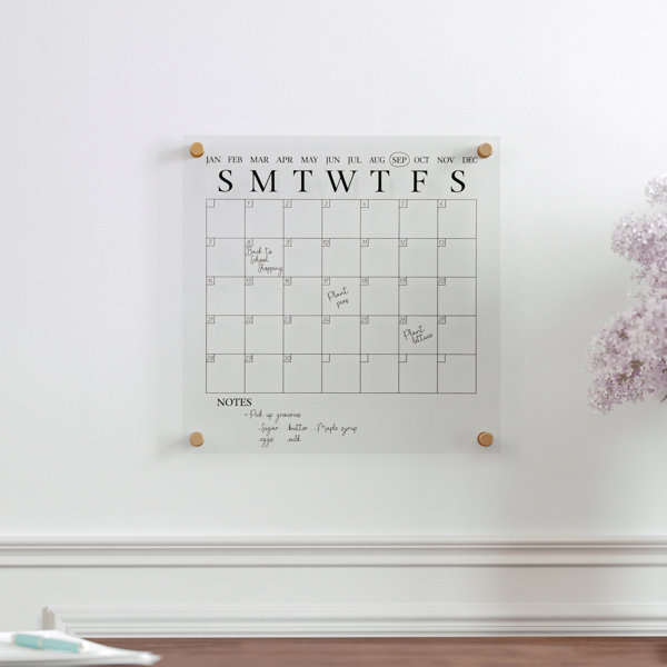 Martha Stewart Thomas Martha Stewart Acrylic Wall Calendar with Dry ...