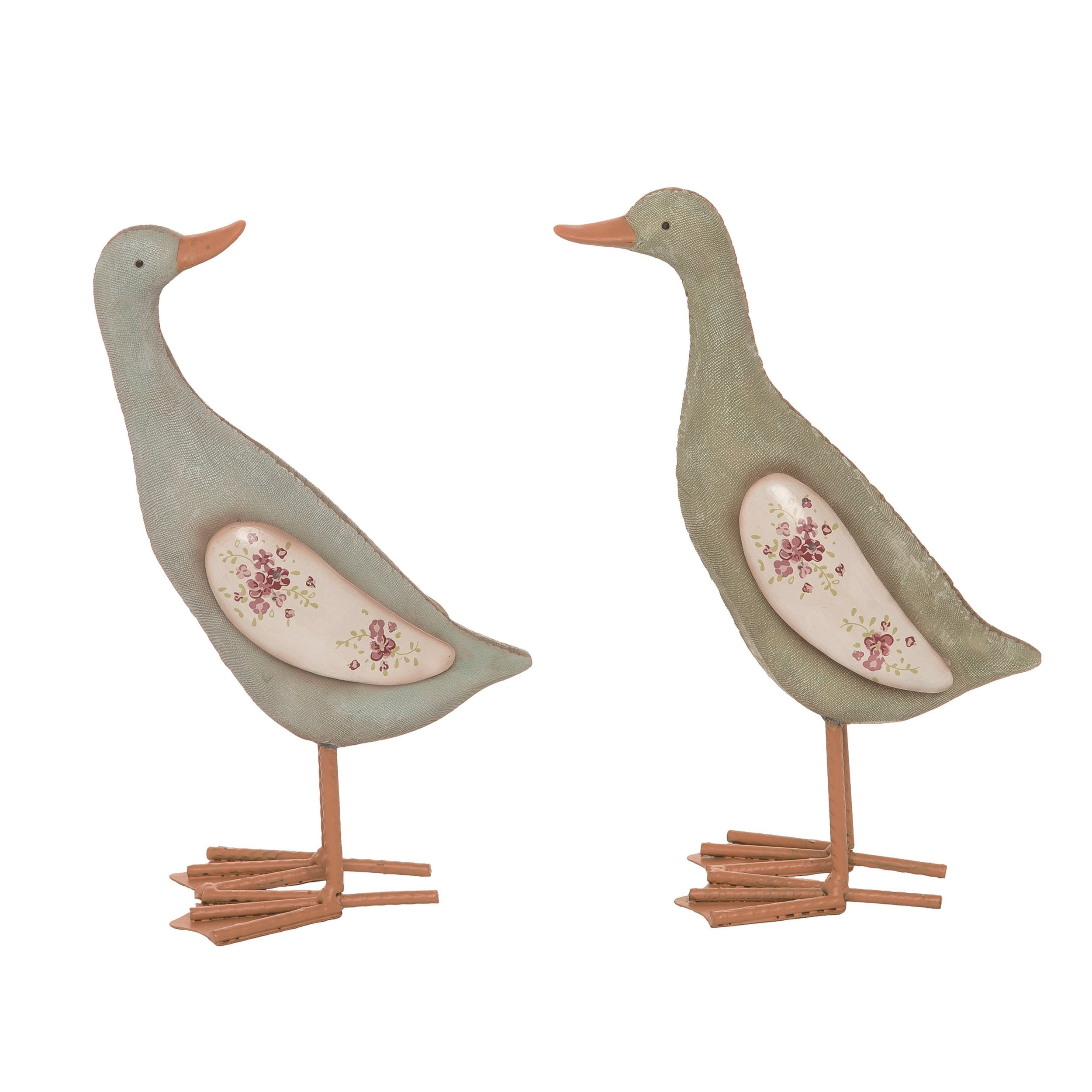 August Grove® Resin Cottage Duck Decor Set of 2 Spring Home Decorations ...
