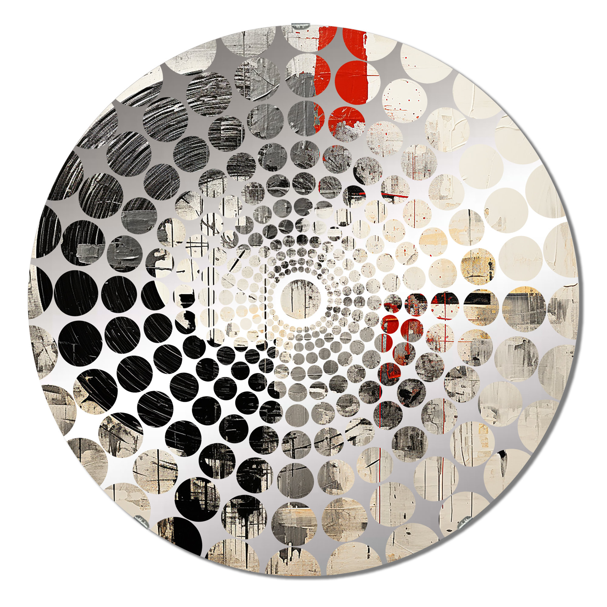 East Urban Home Physter - Concentric Circles Decorative Mirror | Wayfair