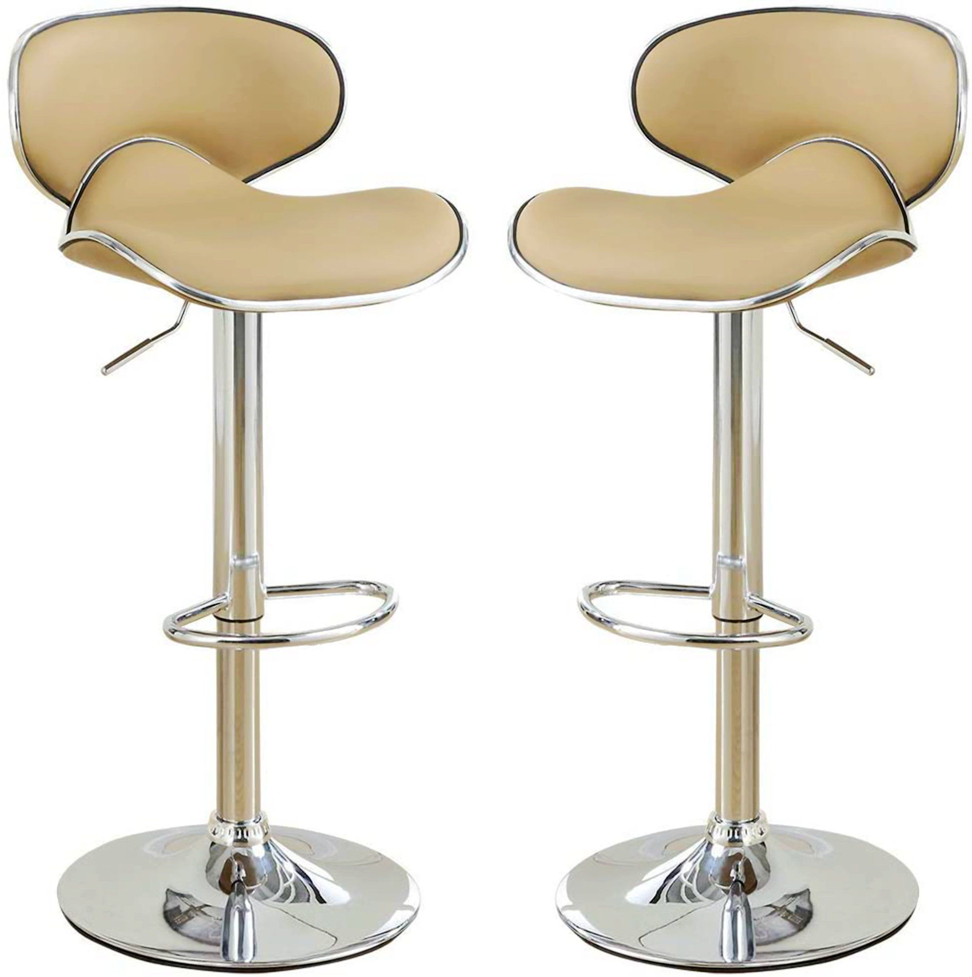 George Oliver Jovin Swivel Adjustable Height Counter Stool with Metal ...