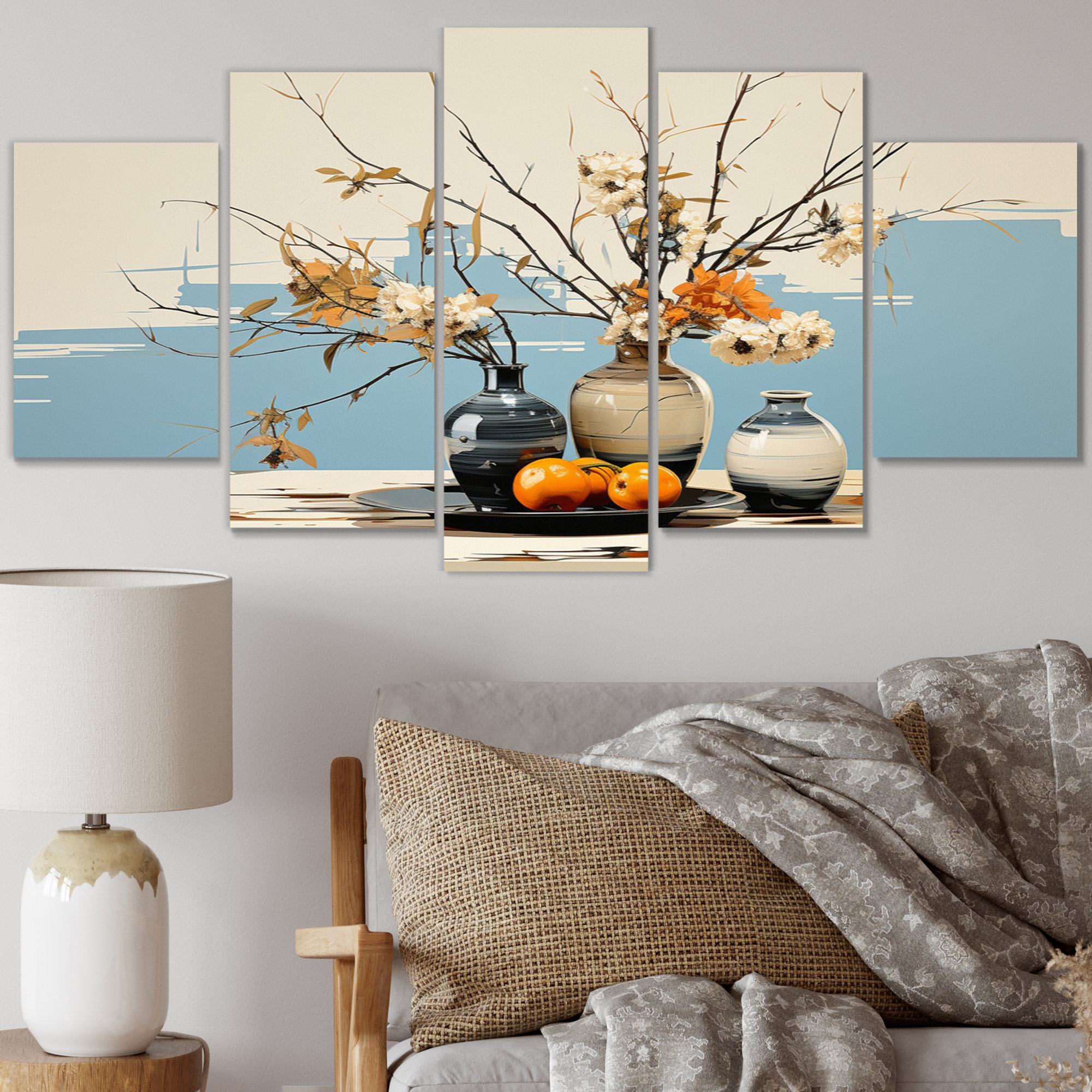 Lark Manor Peach Pottery Abstract Still Lifes - Abstract Still Lifes ...