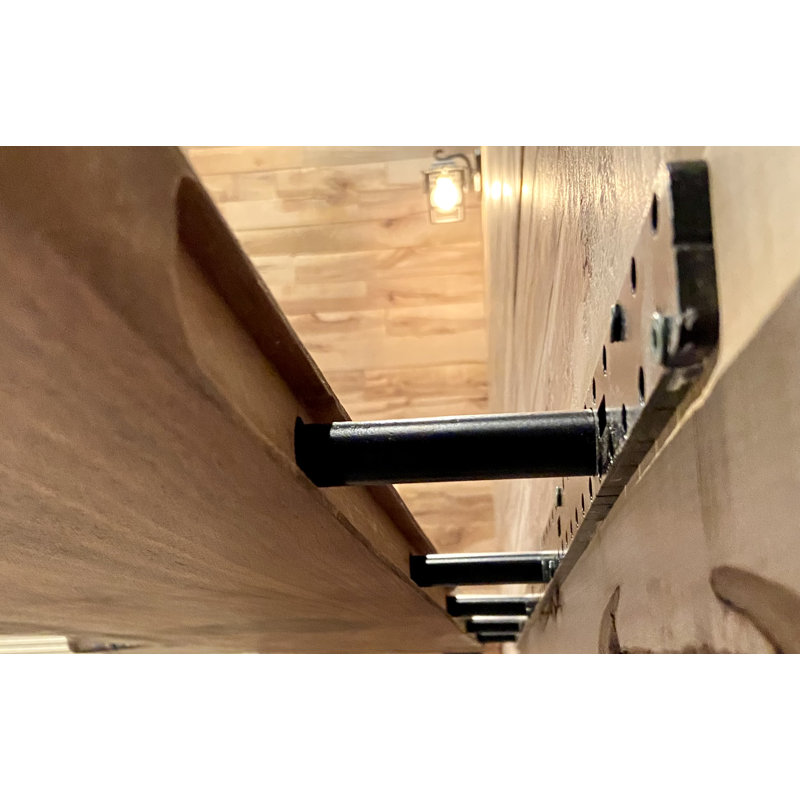 Steel Oak Narrow Live Edge Walnut Floating Shelf, Hallway Floating ...