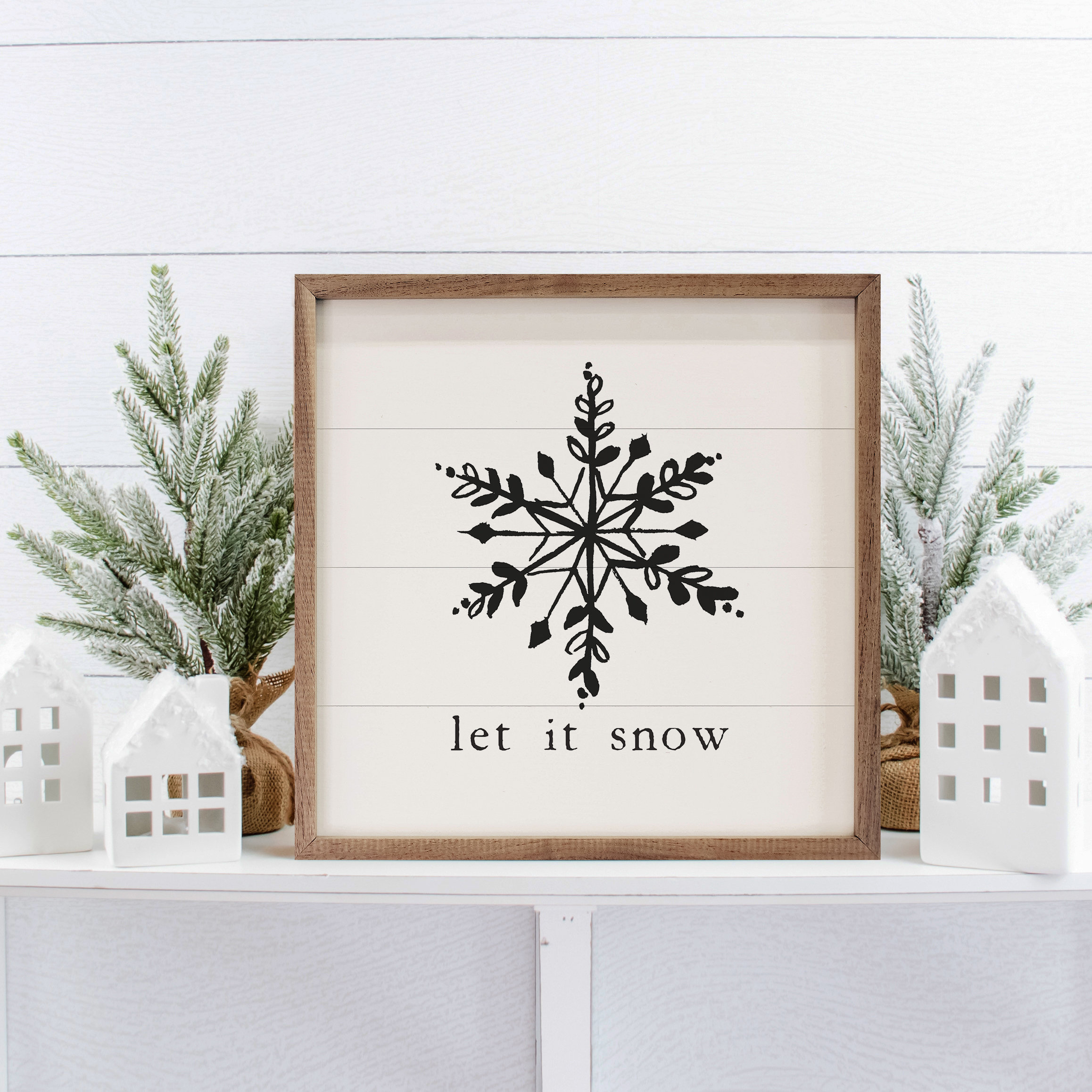The Holiday Aisle® Let It Snow Snowflake White | Wayfair