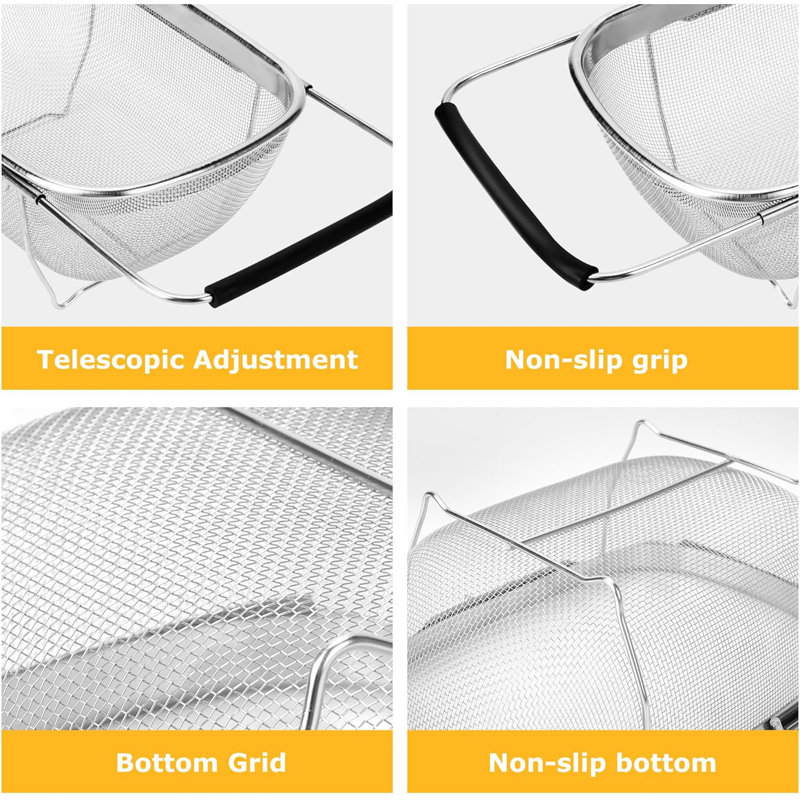 SORMIA Over the Sink Colander Strainer Basket | Wayfair