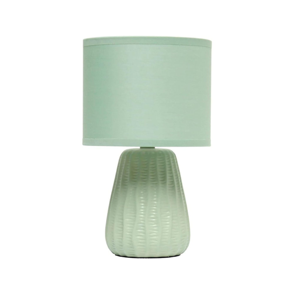Latitude Run® CERAMIC MINI LAMP WITH FABRIC SHADE | Wayfair