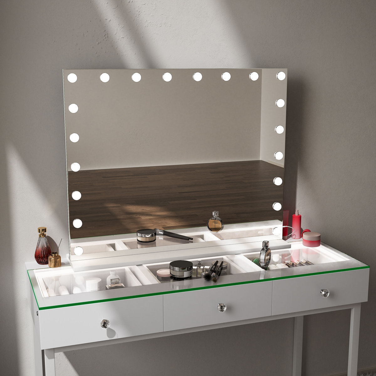 Blue Elephant Rectangle LED Metal Mirror & Reviews | Wayfair.co.uk