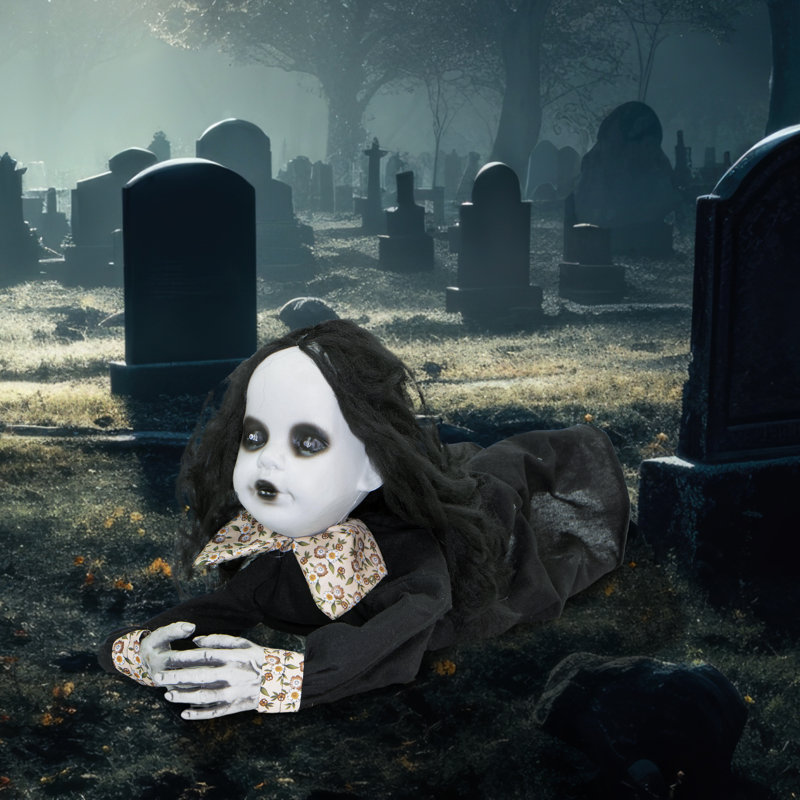 Haunted Hill Farm Scary Talking Crawling Demon Girl Halloween ...