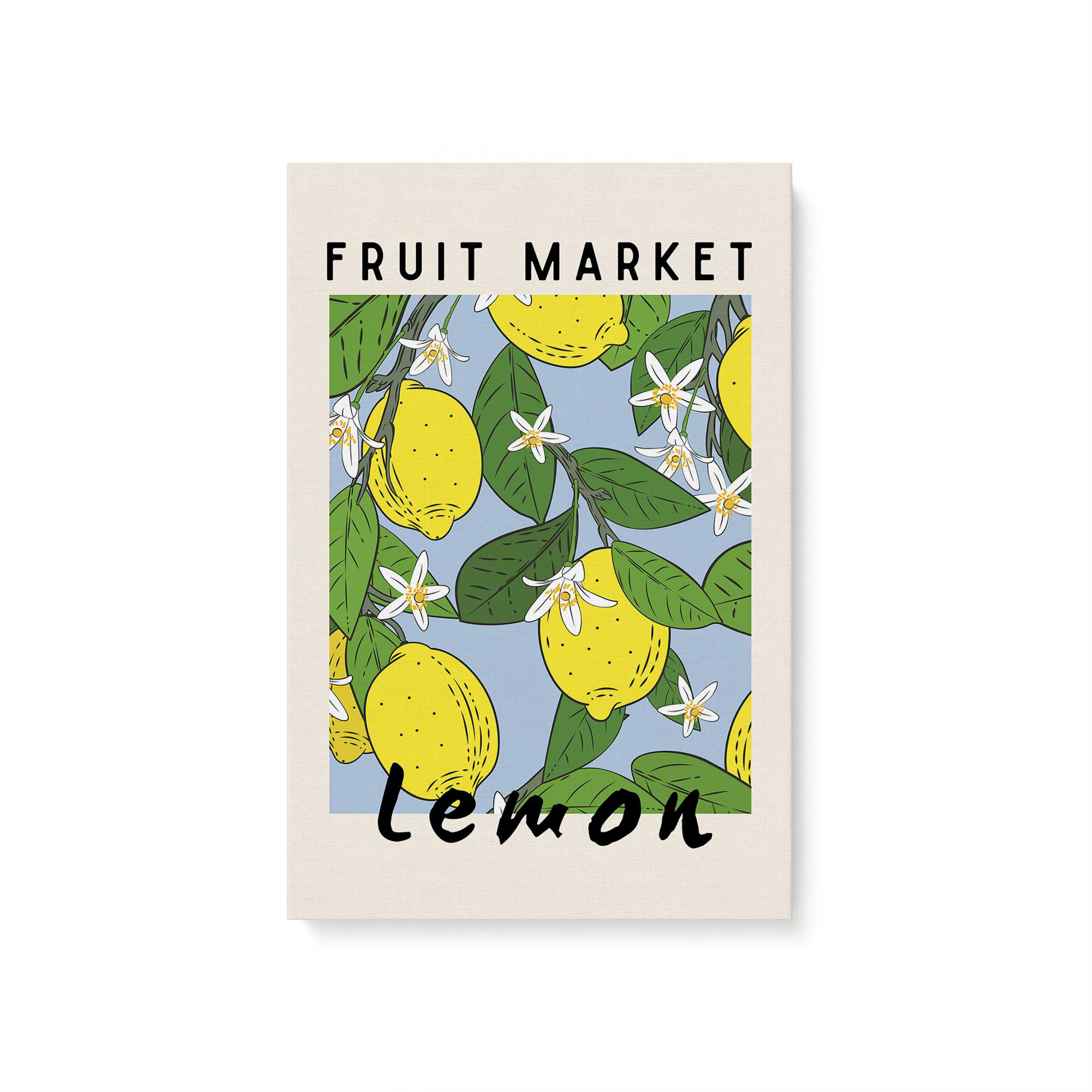 August Grove Lemon Fruit Market Poster Wrapped Canvas - Wayfair Canada