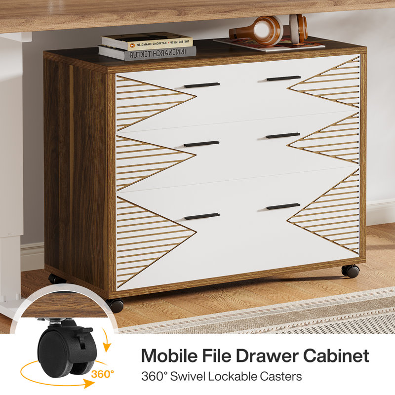 Latitude Run® 3-Drawer Mobile File Cabinet | Wayfair