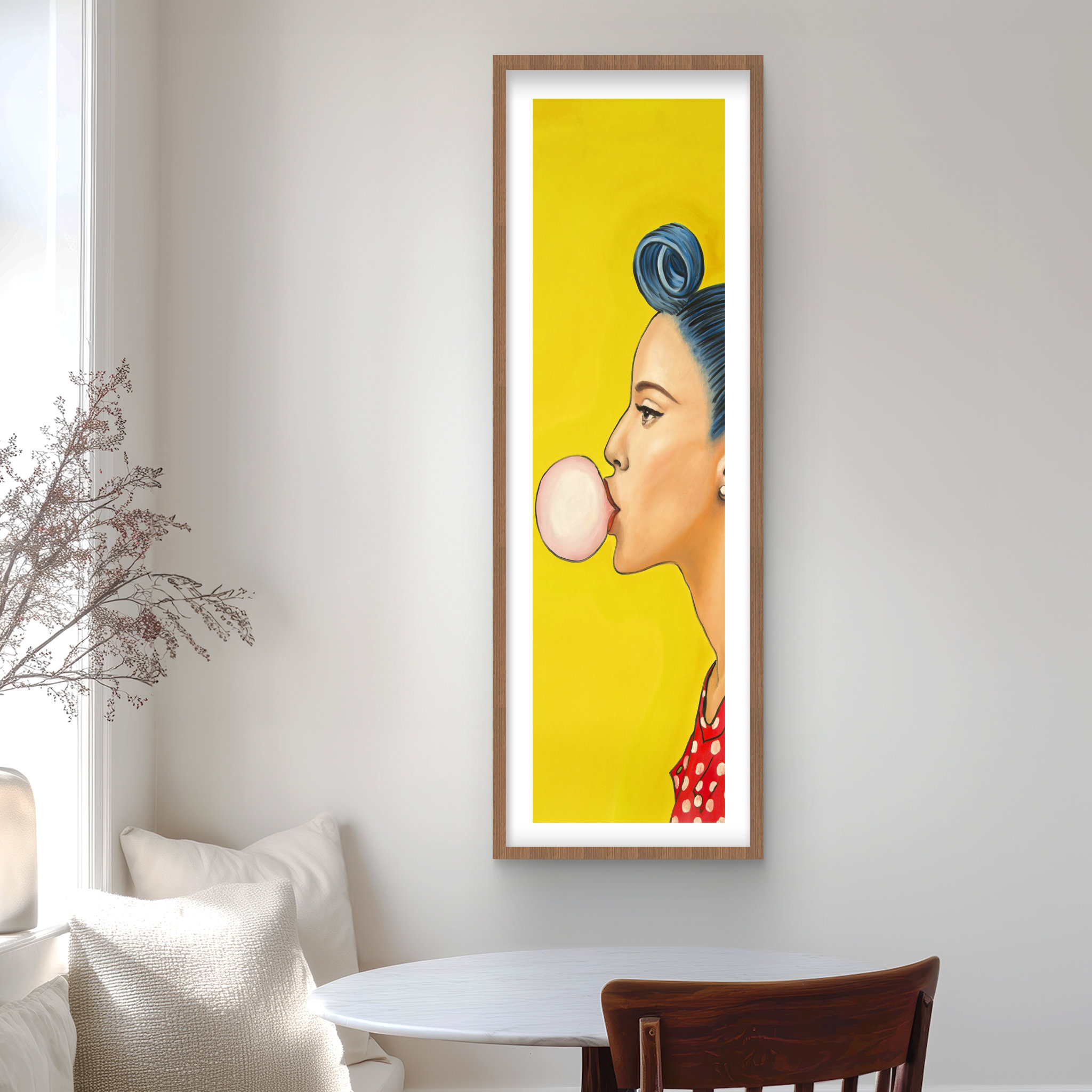 Lark Manor™ Retro Woman with Ponytail - Framed Matted Print | Home ...