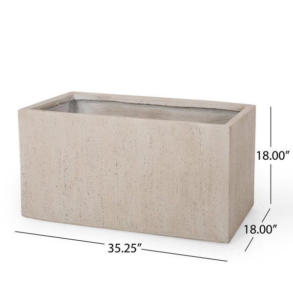 Christopher Knight Home Shiner Lightweight Concrete Planter Box Set ...