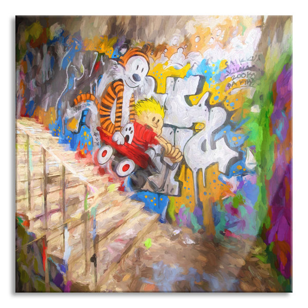 Brayden Studio Coloured Street Art Graffiti - No Frame Painting on ...