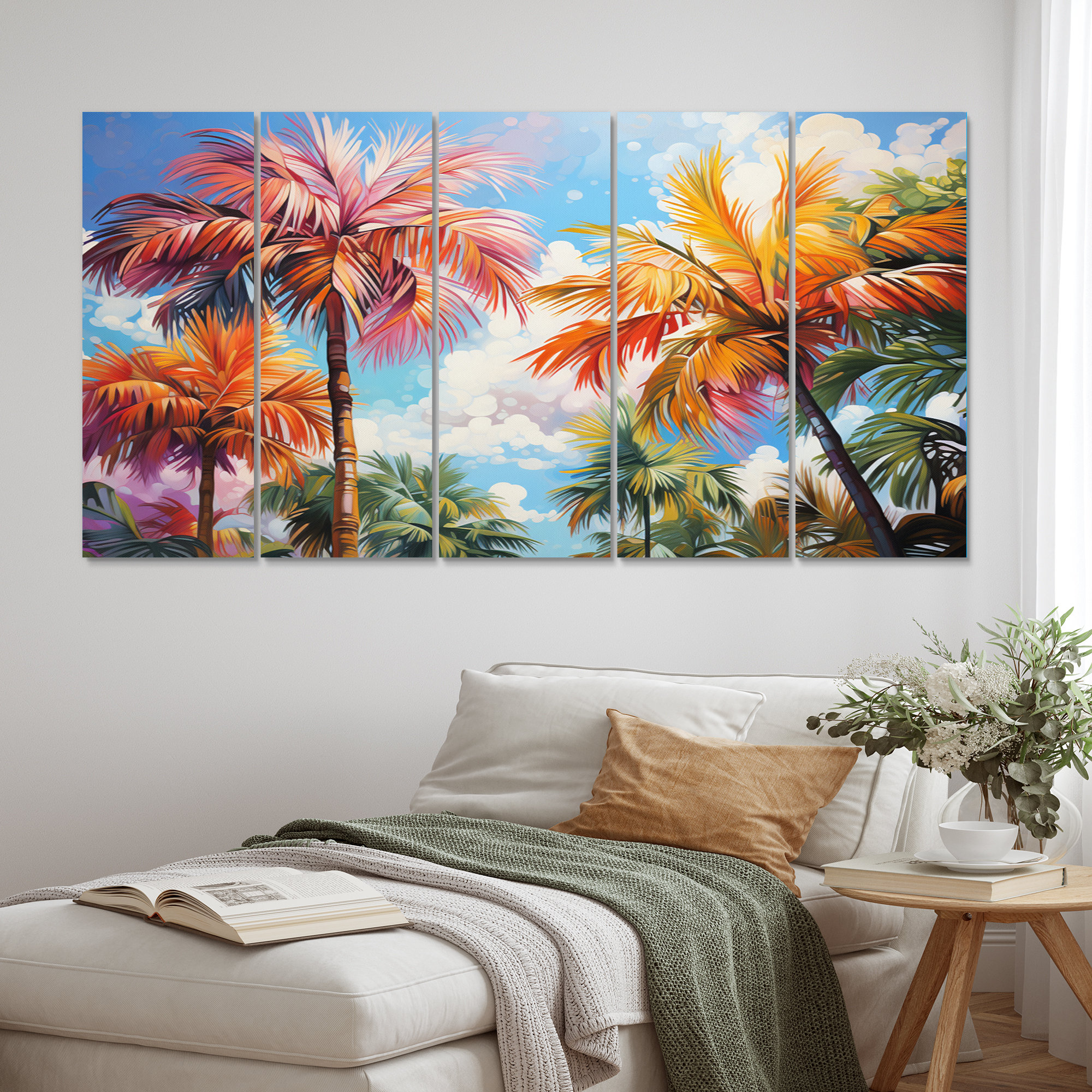 Ivy Bronx Colorful Palm Trees Collage IX - Palm Trees Canvas Print - 5 ...