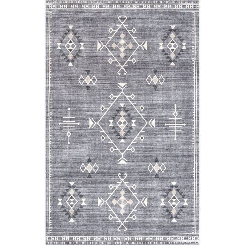 Loon Peak® Evalyn SpinClean Southwestern Machine Washable Area Rug ...