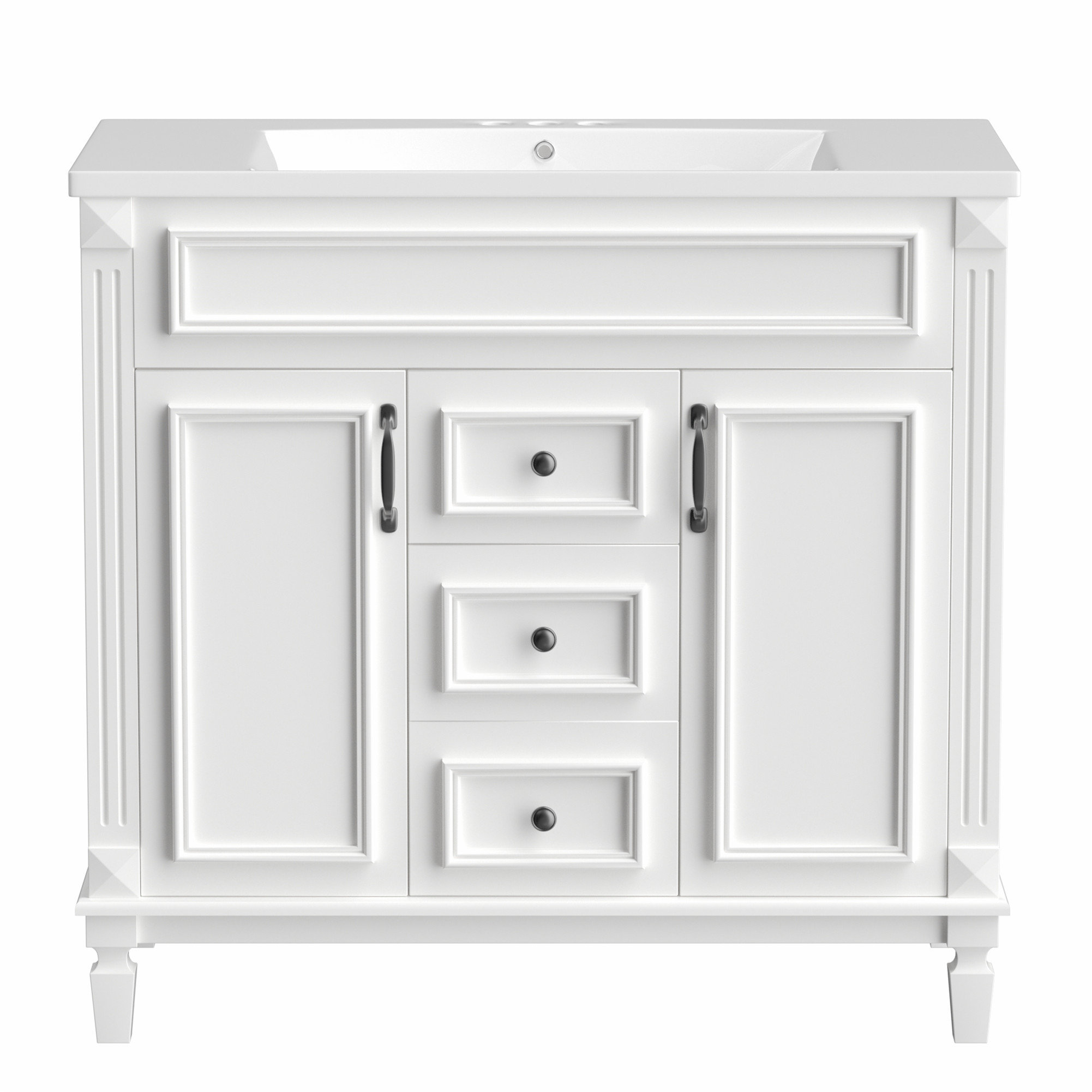 Creationstry Bathroom Vanity Without Top, No Included Sink, Cabinet ...