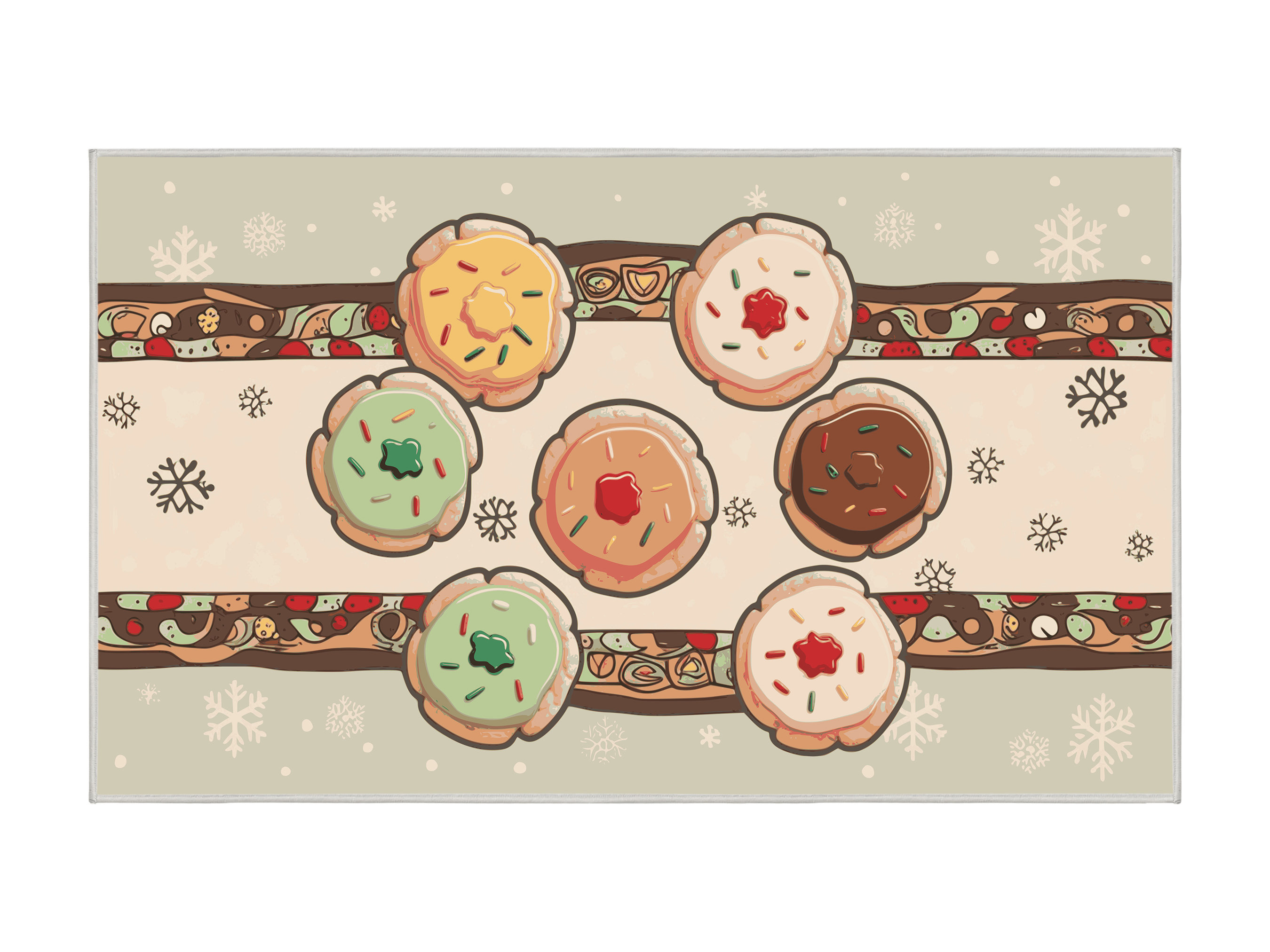 East Urban Home Washable Cookies Holiday Rug | Wayfair