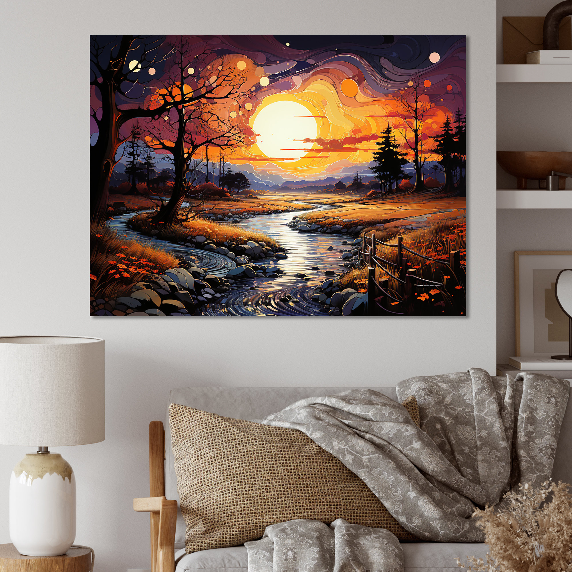 Design Art Neo Expressionism Harmony Of River II - Neo-Expressionism ...
