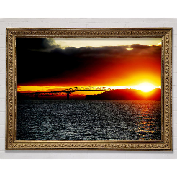 Bright Star Sunrise Over The Oceans Pier - Single Picture Frame Print ...
