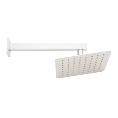 Signature Hardware 8" Modern Square Rainfall Shower Head with 18" Wall ...