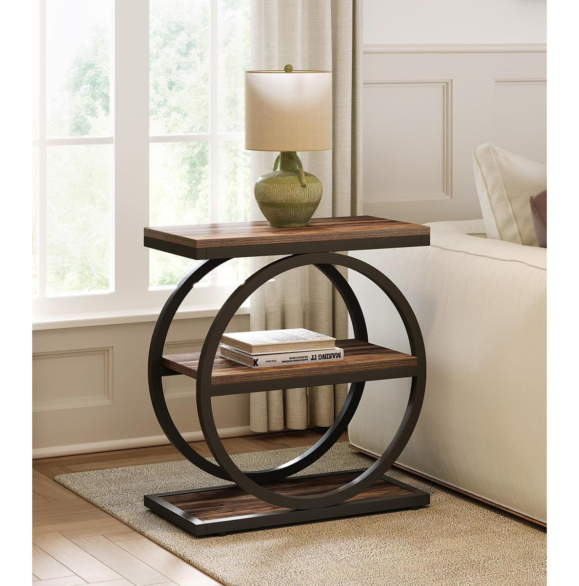 17 Stories End Table, 3-Tier Side Table, Slim Sofa Side Table For ...