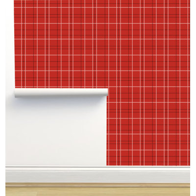 red checked wallpaper