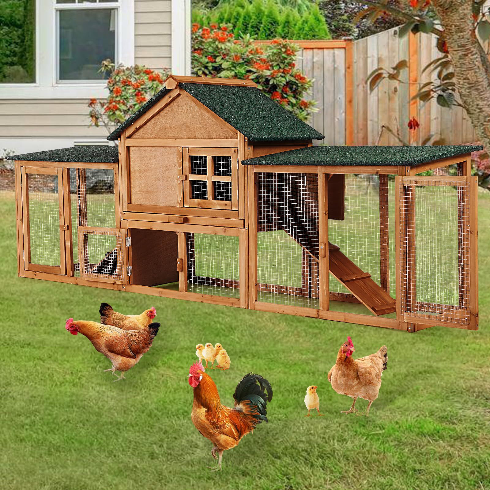 Tucker Murphy Pet™ Ercelle Chicken Coop with Chicken Run For Up To 4 ...