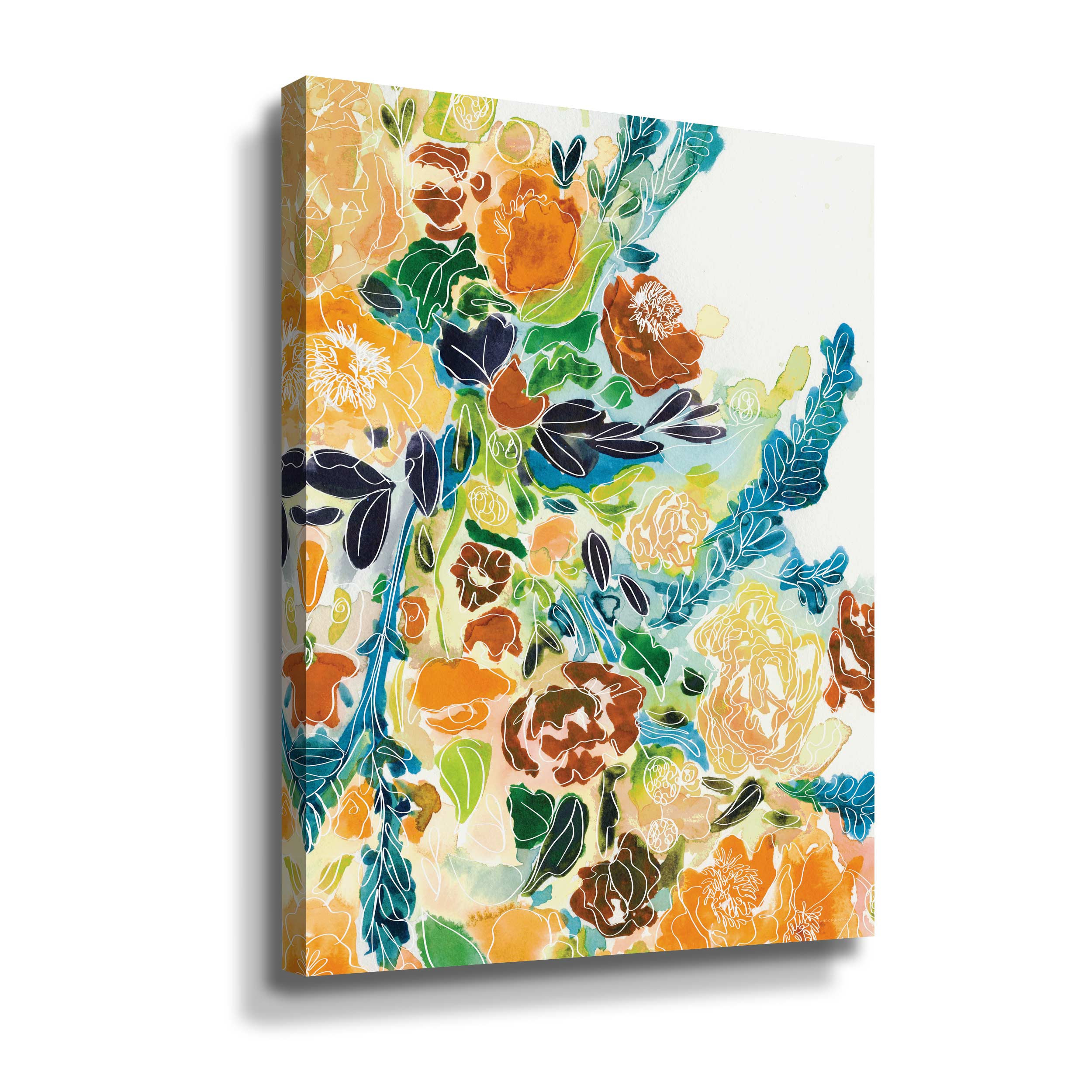 Winston Porter Marigold Bunch On Canvas by Kamdon Kreations Print | Wayfair