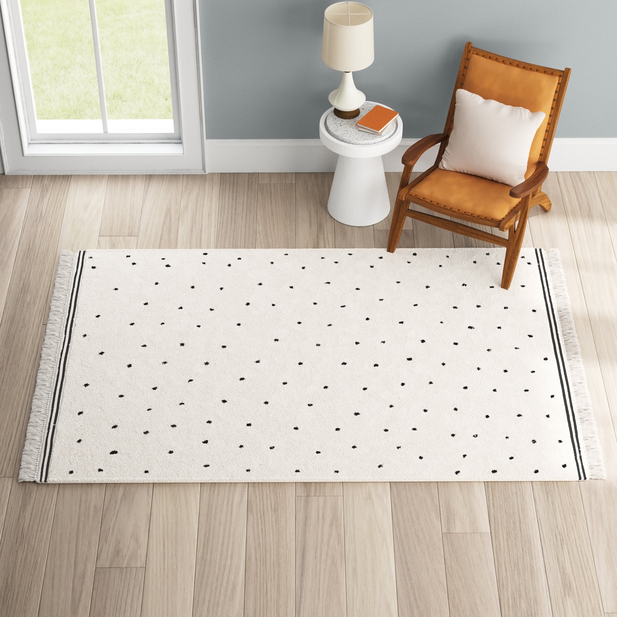 Langley Street Huling Handwoven Area Rug In Ivory/Black & Reviews | Wayfair