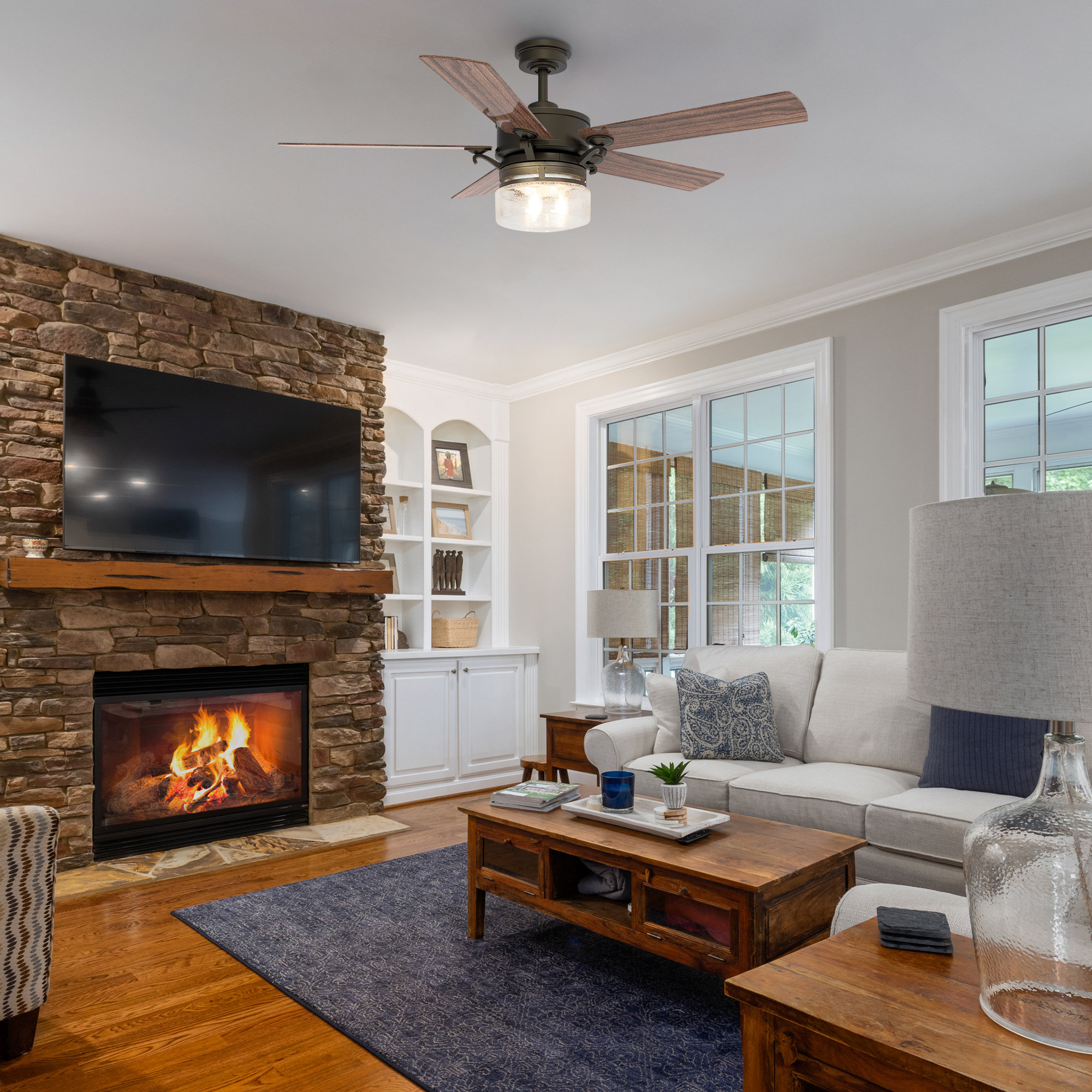 Latitude Run® Gizell 52'' Ceiling Fan with Light Kit - Wayfair Canada