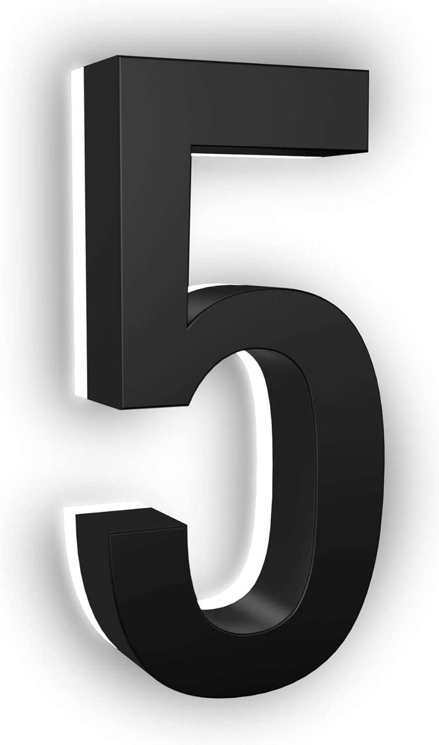 Modern Lights ABS-Polymer Lumanumbers 7'' H ABS-Polymer House Number ...