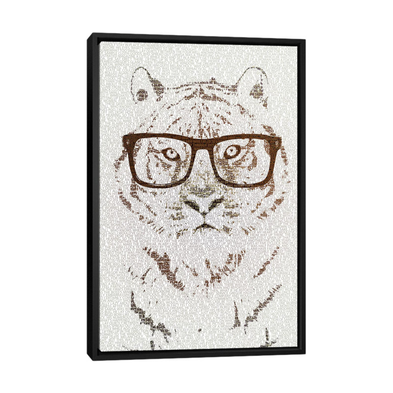 East Urban Home 'The Intellectual Tiger Hipster Version' Graphic Art ...