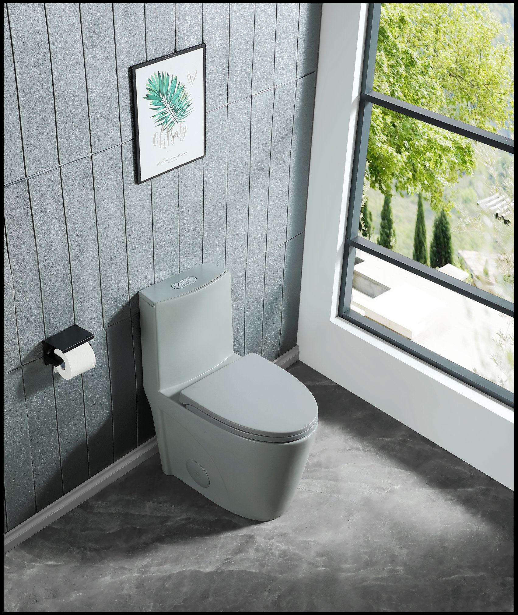 Delight Glass 1.1/1.60 GPF Dual-Flush One Piece Toilet | Wayfair