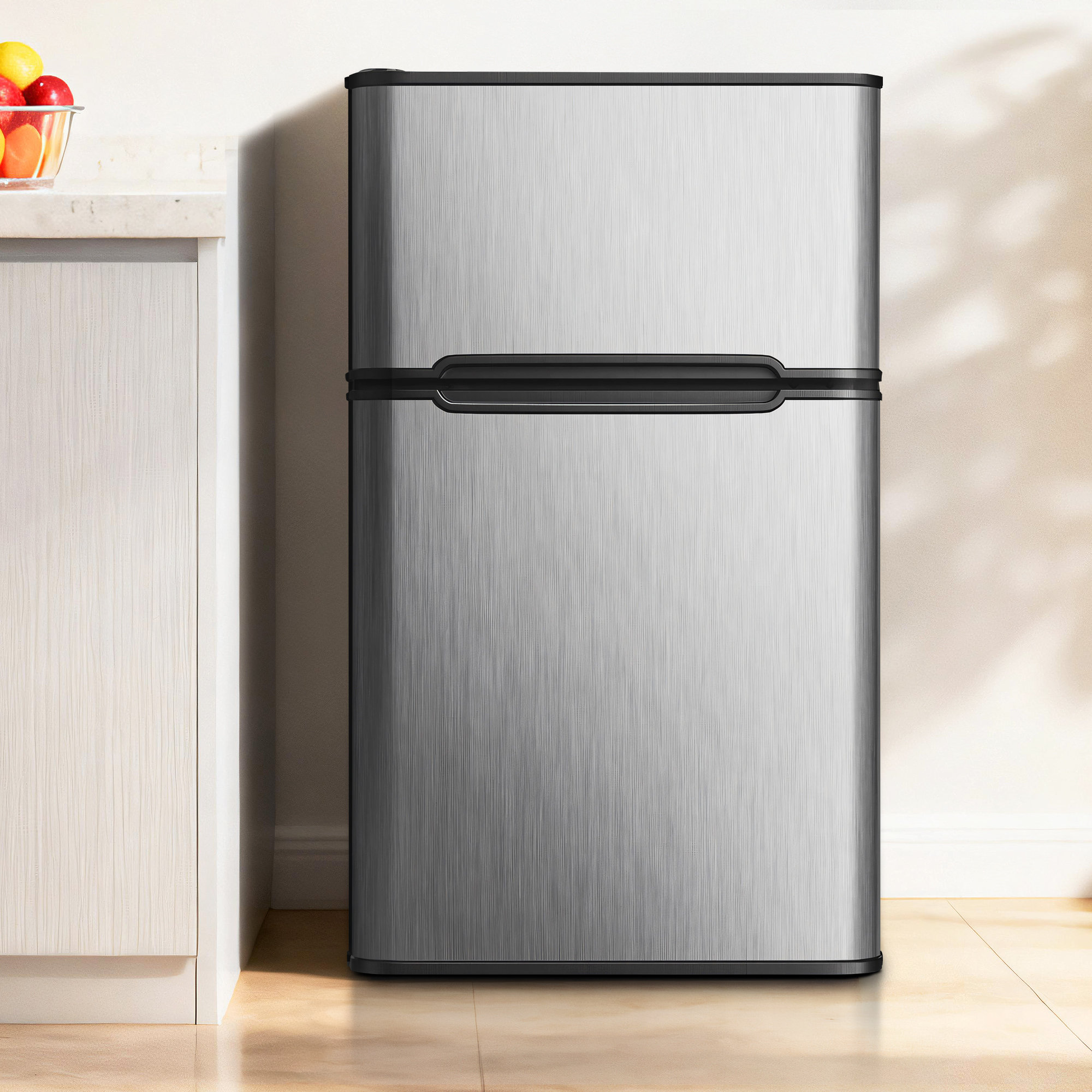 Simzlife 3.2 Cubic Feet Small Fridge Convertible Mini Fridge with ...