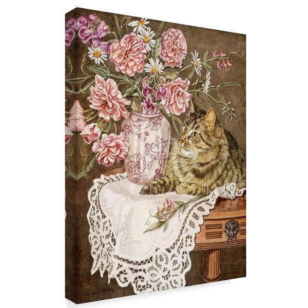 Trademark Art Jan Benz Sweet Peas And Roses On Canvas by Jan Benz Print ...