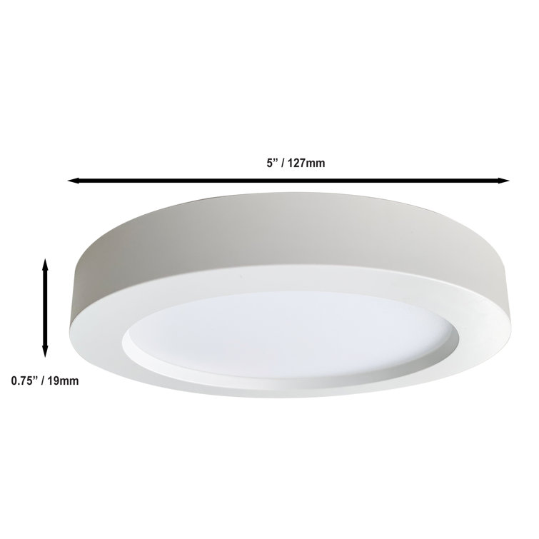 Luminus 60 Watt Eq. 5" LED Round Panel Dimmable Light 3000K Bright ...