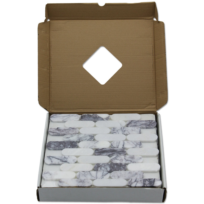 Cordelio Eclipse Marble Mosaic Tile in Lilac | Wayfair