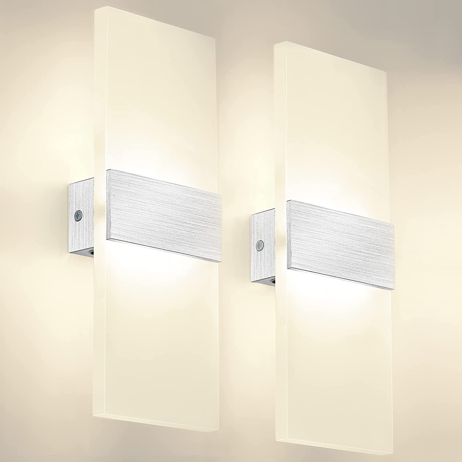 Orren Ellis Anker 2 - Light LED Plug-in Brush Aluminum Wallchiere ...