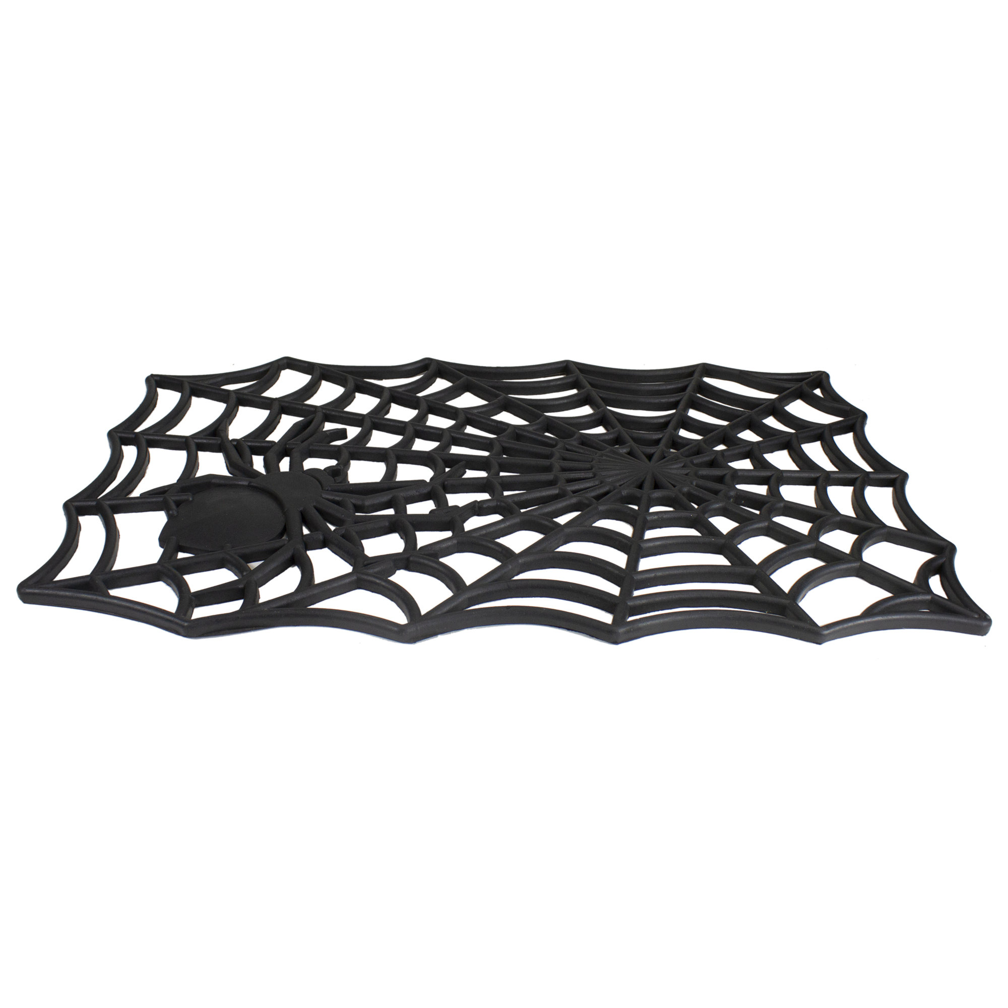 Northlight Seasonal Black Spider Web Rectangular Halloween Doormat 18 ...