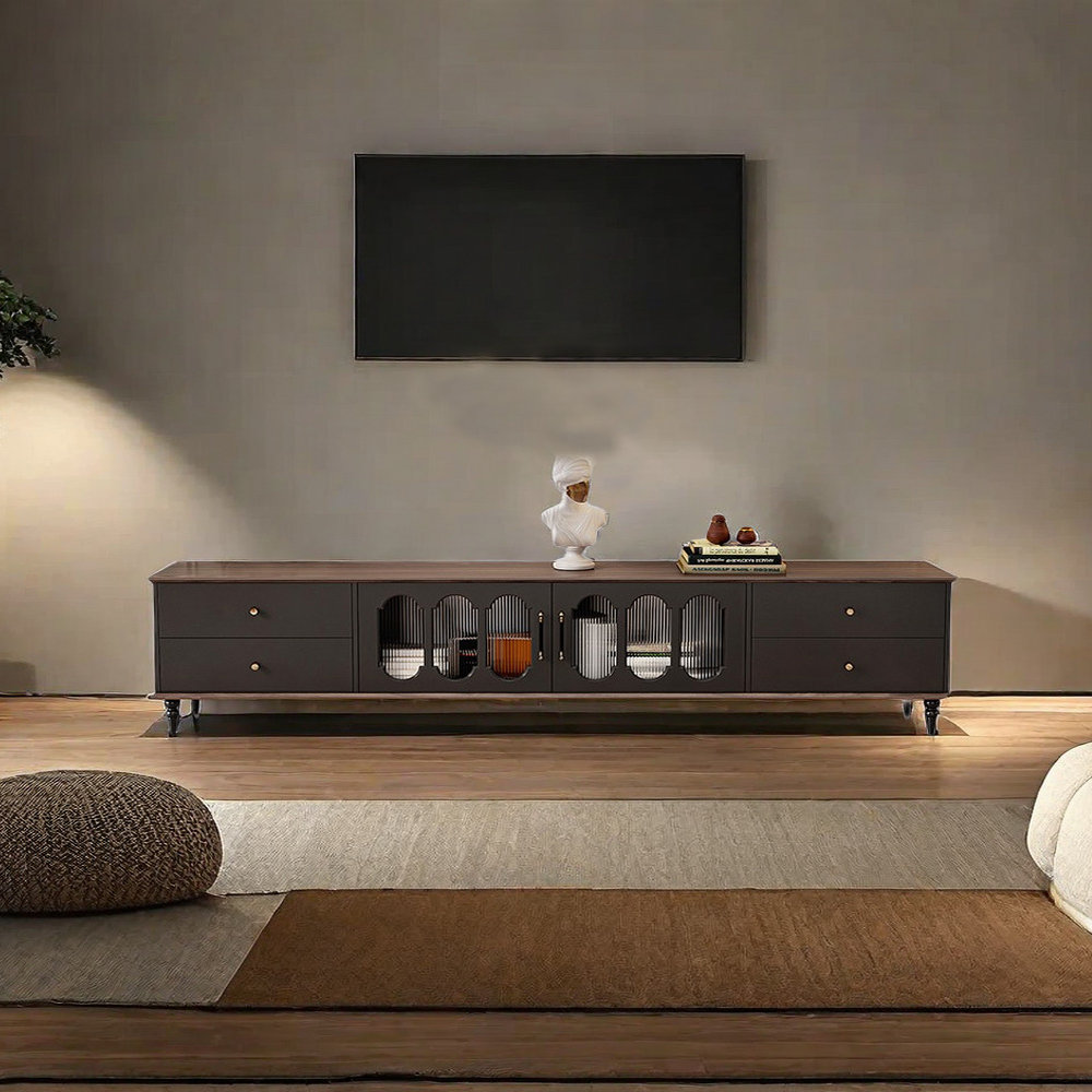 moonlight design American Style Living Room TV Stand 94.49'' W Storage ...