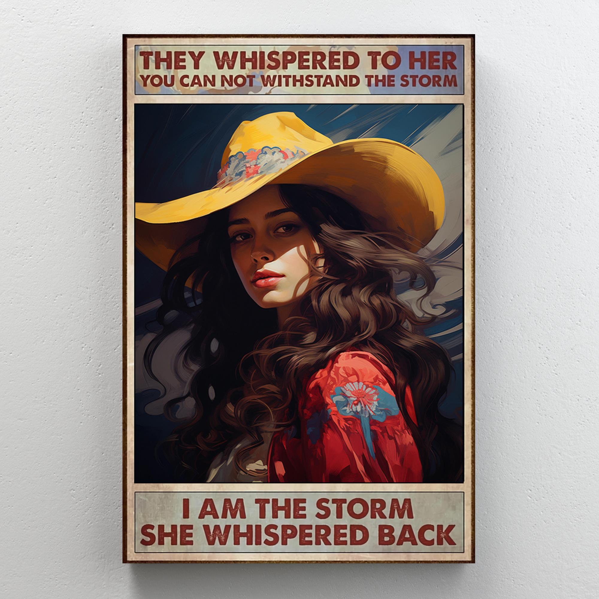Trinx Laquesha Cowgirls I Am The Storm On Canvas Graphic Art | Wayfair