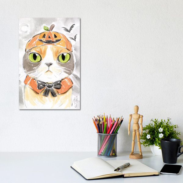 The Seasonal Aisle Cat - Pumpkin by Martin Hsu - Painting on Canvas ...