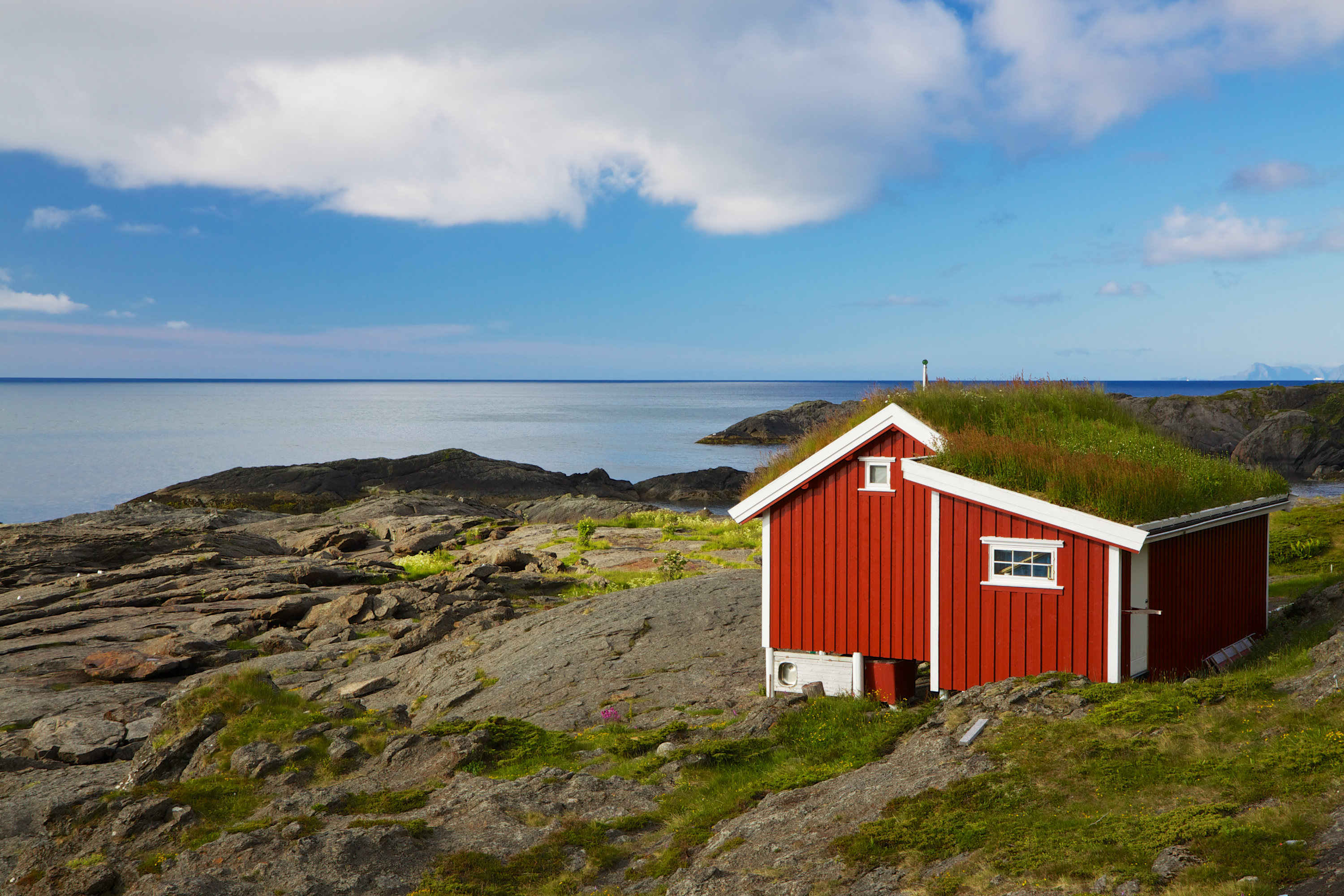 Highland Dunes Red Hut by Harvepino - Wrapped Canvas Photograph | Wayfair