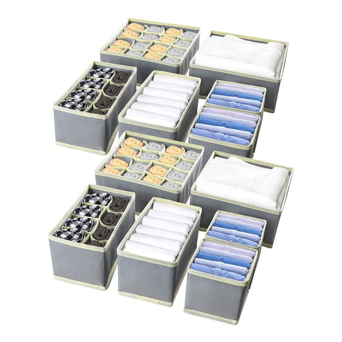Rebrilliant Storage Box Organizer 12 Piece Fabric Cube or Bin Set ...