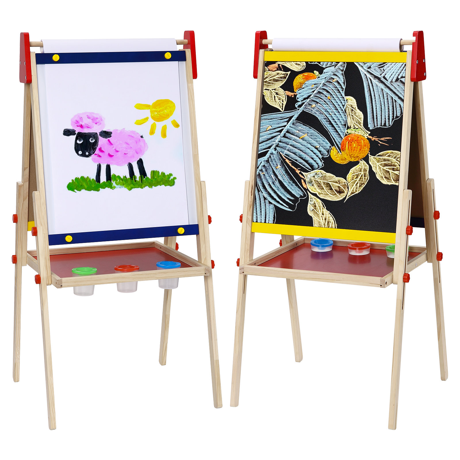 Isabelle & Max™ Easel For Kids, Adjustable Standing Kids Easel, Wooden ...